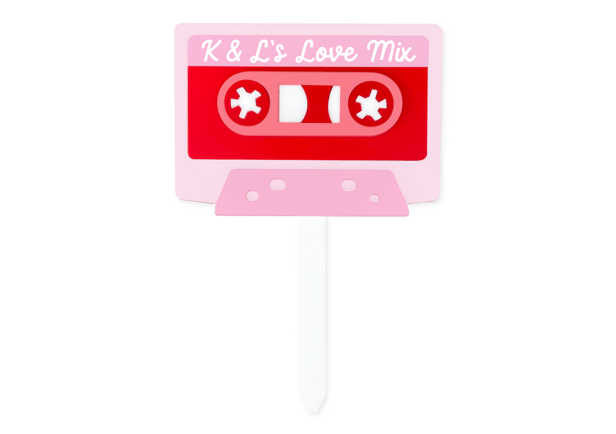 LOVE MIX TAPE - Cake Topper – Kiki Party Studio