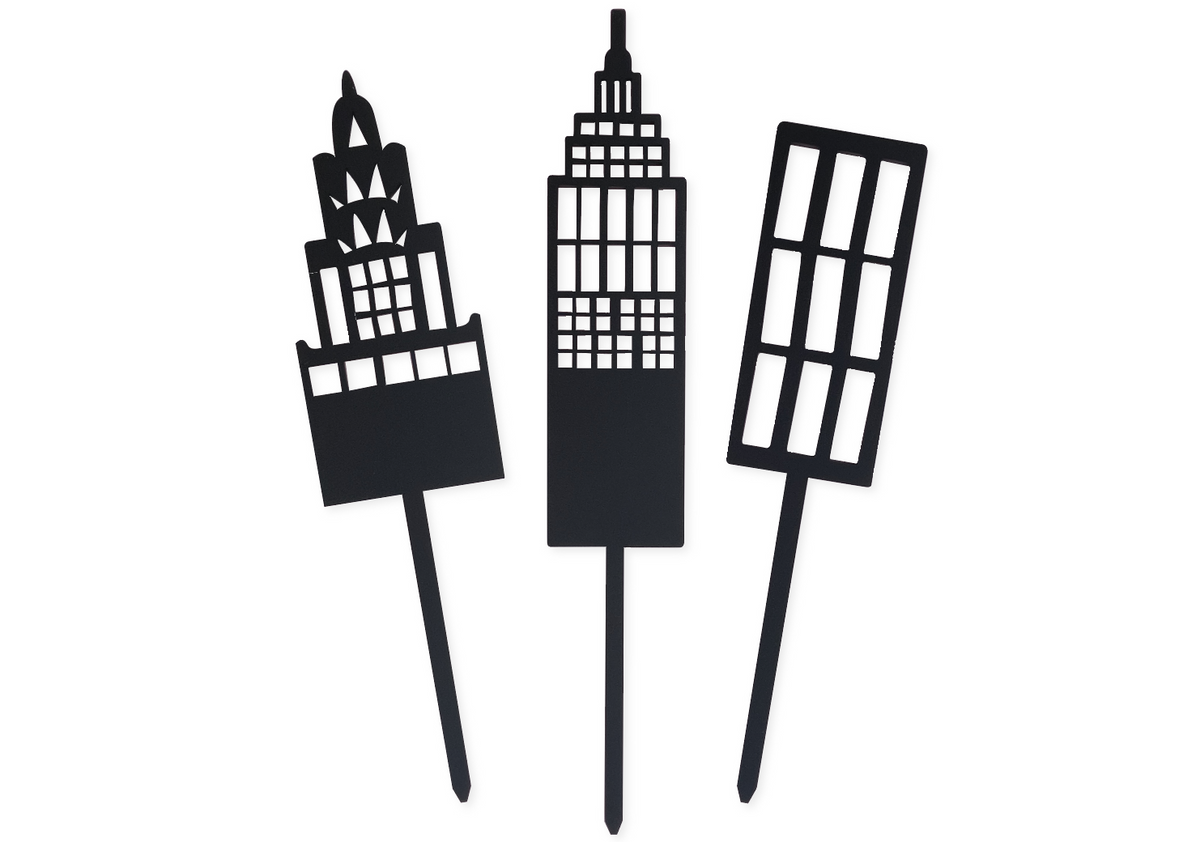Black City Skyline - Cake Topper Set – Kiki Party Studio