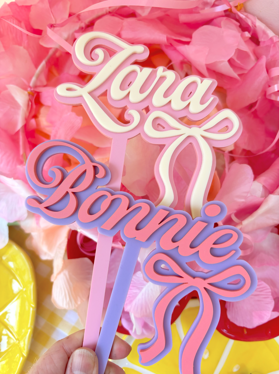 LILAC + BUBBLEGUM - Cake Topper – Kiki Party Studio