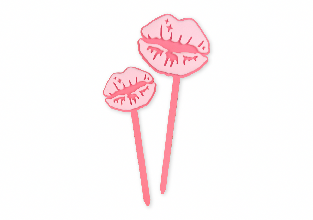 BLUSH + FLOSS PINK KISS KISS - Cake Topper Set – Kiki Party Studio